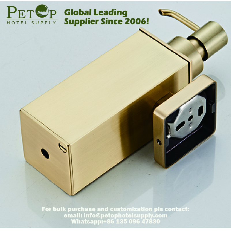 Brass Stainless Steel Hand Wash Dispenser Wall Mount | Petop Hotel Supply