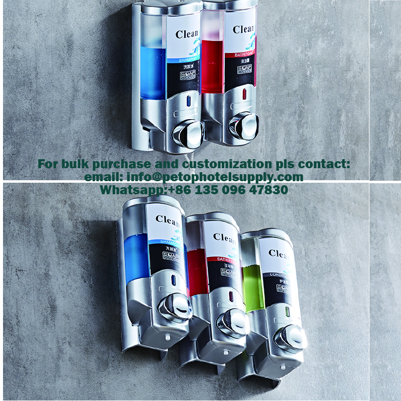 Wall Mounted Liquid Soap Container Hotel Refillable Soap Dispenser ...